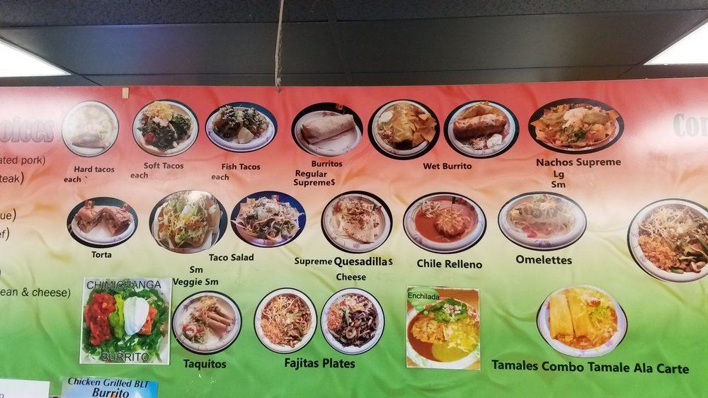 Menu at El Pique Mexican Food restaurant, Springfield, Main St