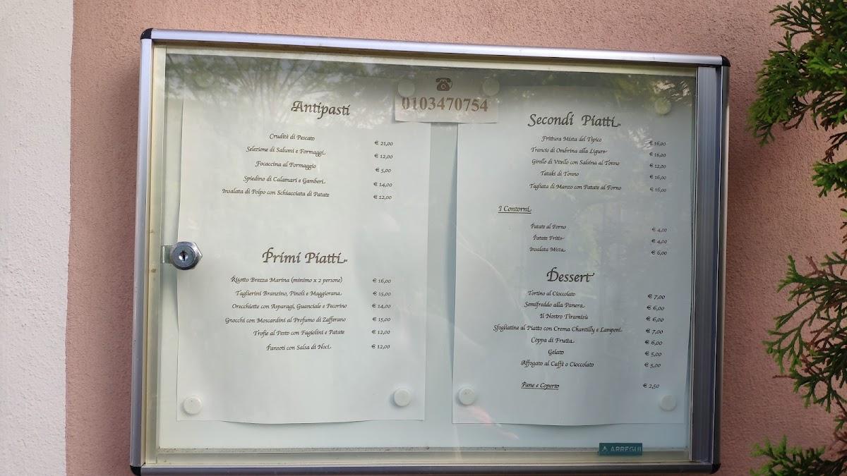 Menu da Il Tipico ristorante, Bogliasco