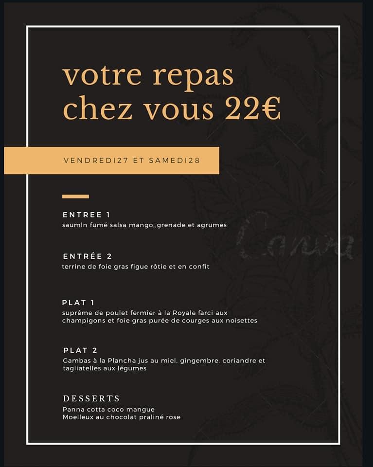 Menu at La Plancha restaurant, Rouen