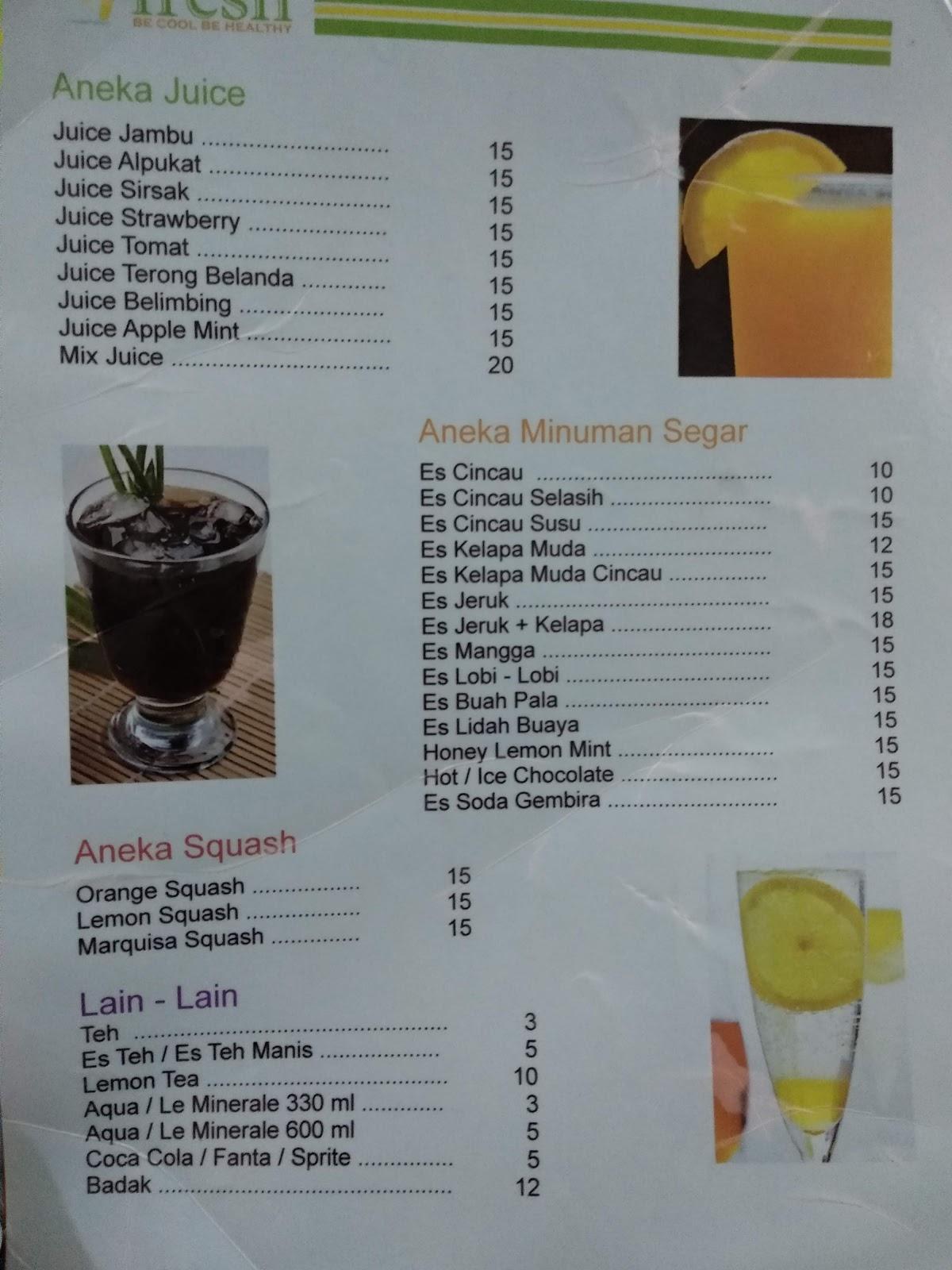 Menu at Ayam Goreng Susan restaurant, West Jakarta, 10