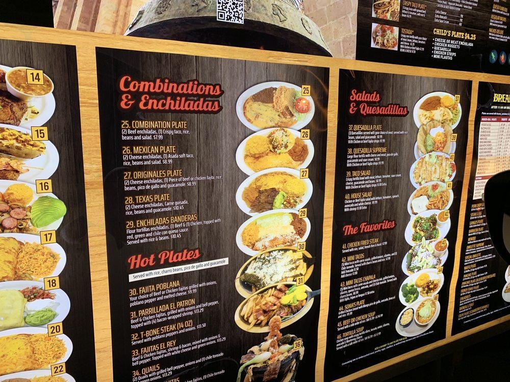 Menu at Chapala Grill Mexican Restaurant, Corpus Christi