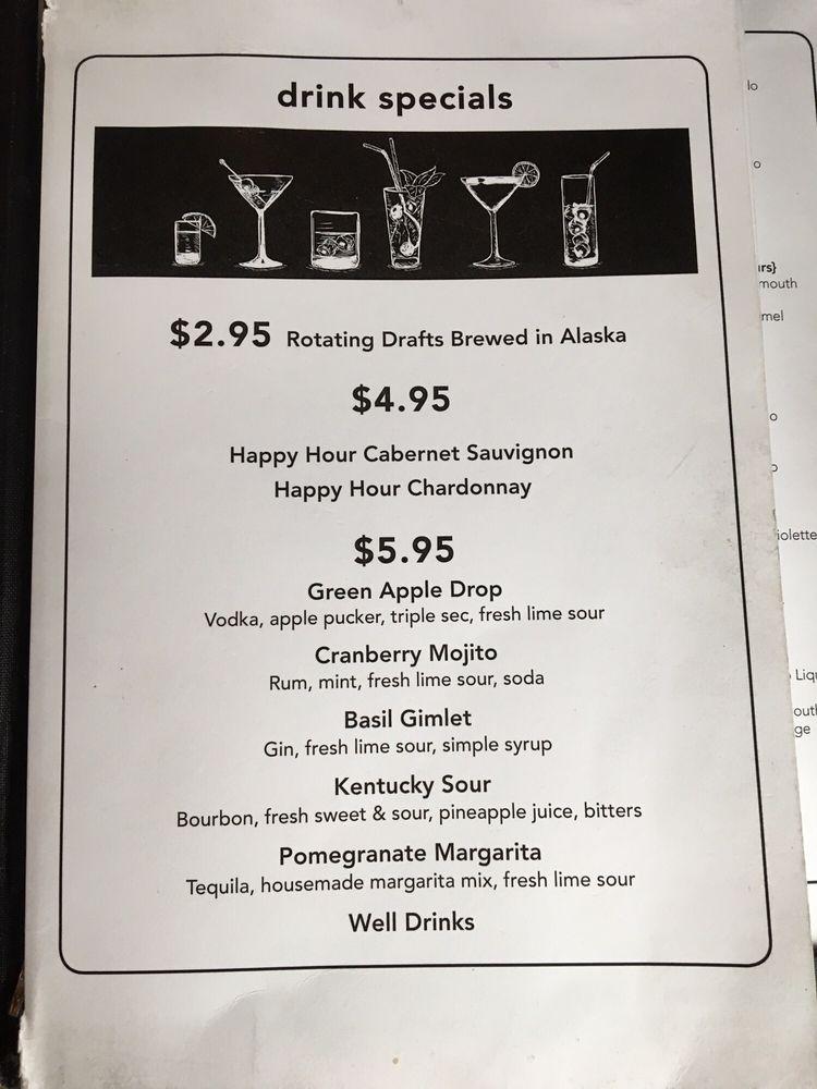 Menu at Simon & Seafort's Saloon & Grill steakhouse, Anchorage