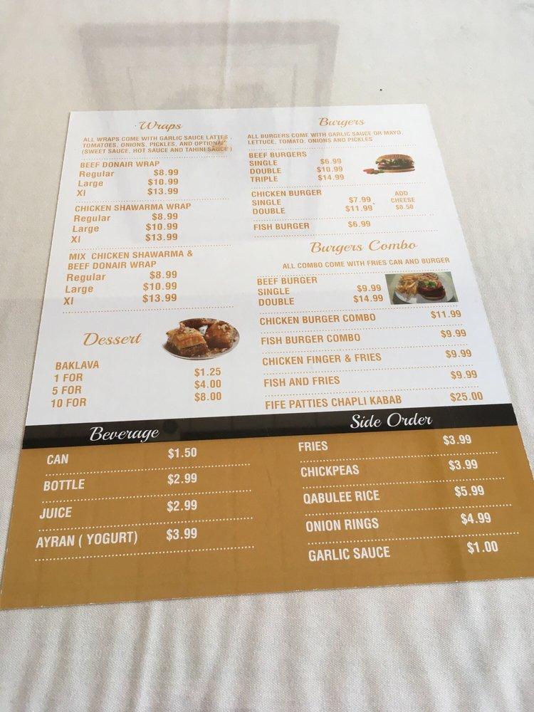 Menu at Alibaba Kabob House Inc restaurant, Calgary