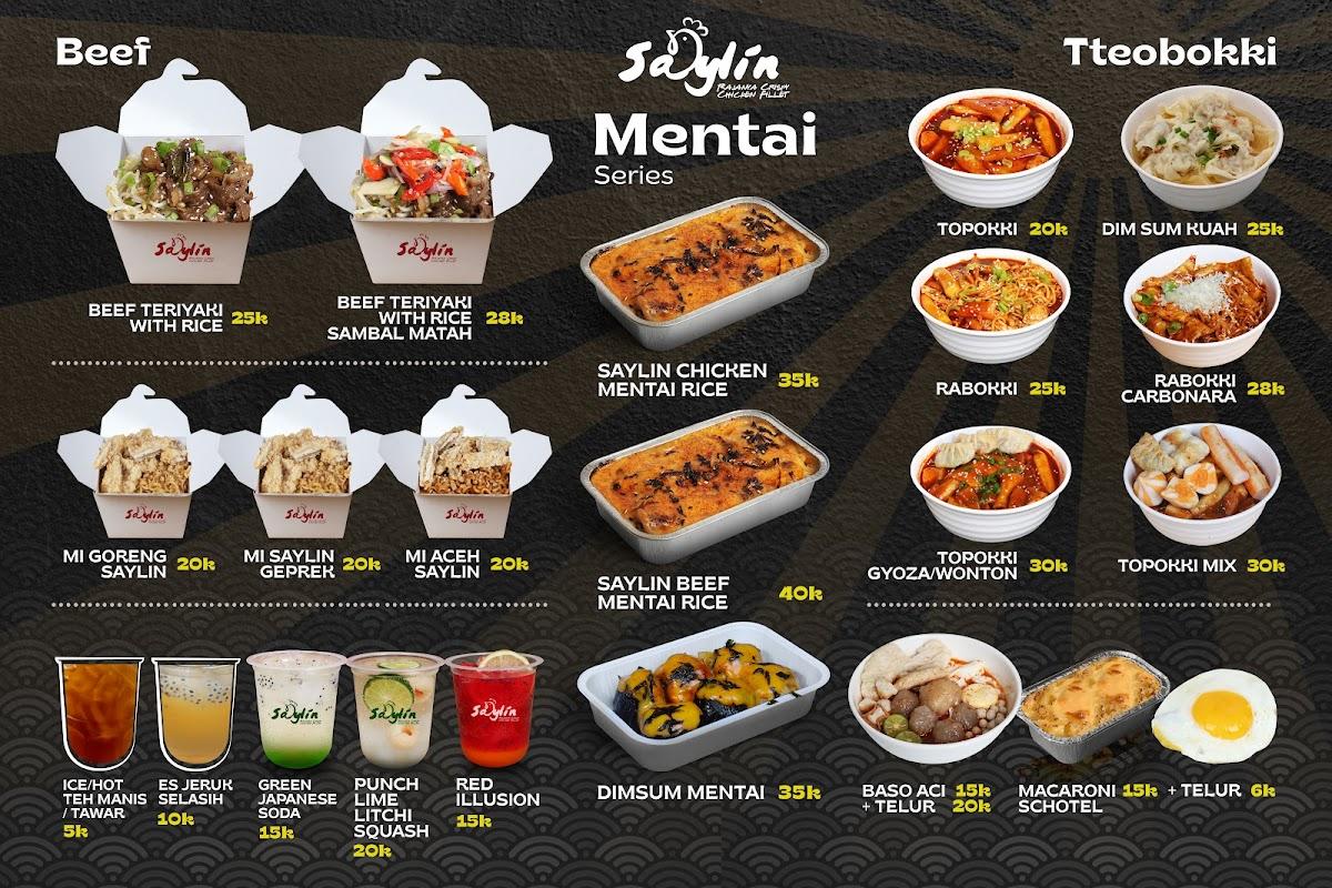 Menu at Saylin Indonesia Street Snacks Cibadak restaurant, Karangtengah