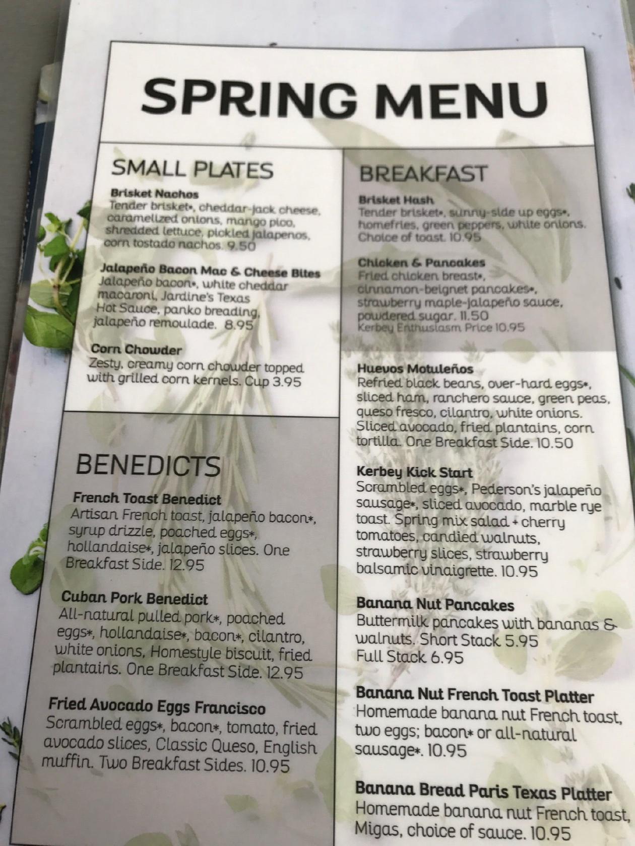 Menu at Kerbey Lane Cafe, Round Rock, N Mays St #420