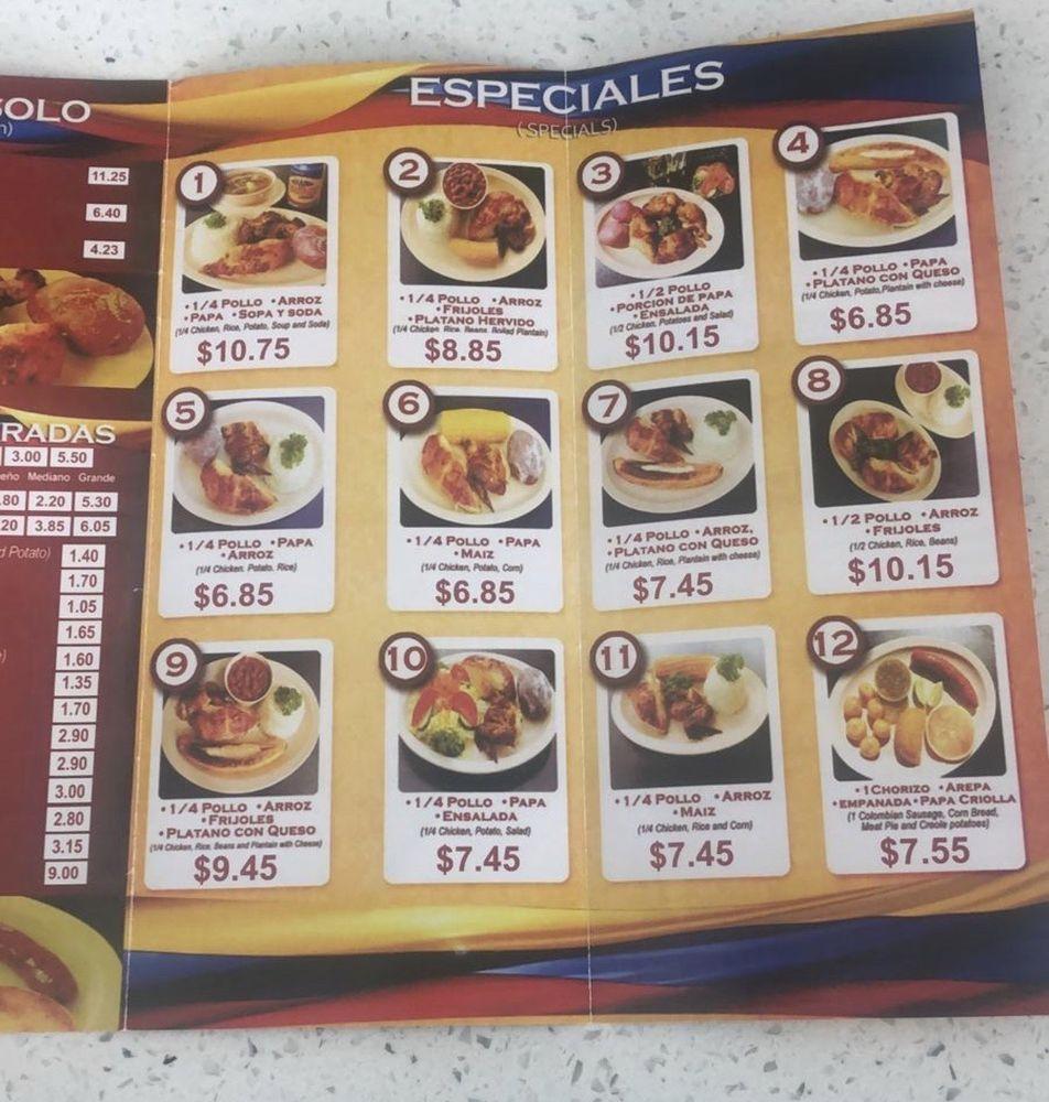 Menu at Pollo Riko restaurant, Hialeah, W 60th St