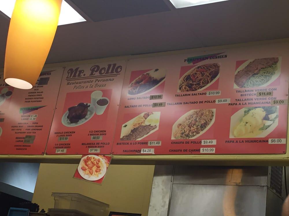 Menu at Mr Pollo restaurant, West Covina