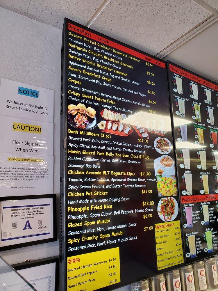Menu at No 1 Boba Tea Social pub & bar, Henderson