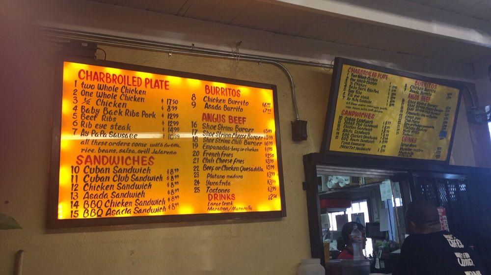 Menu at Ay Papa Que Rico restaurant, Los Angeles, Van Nuys Blvd