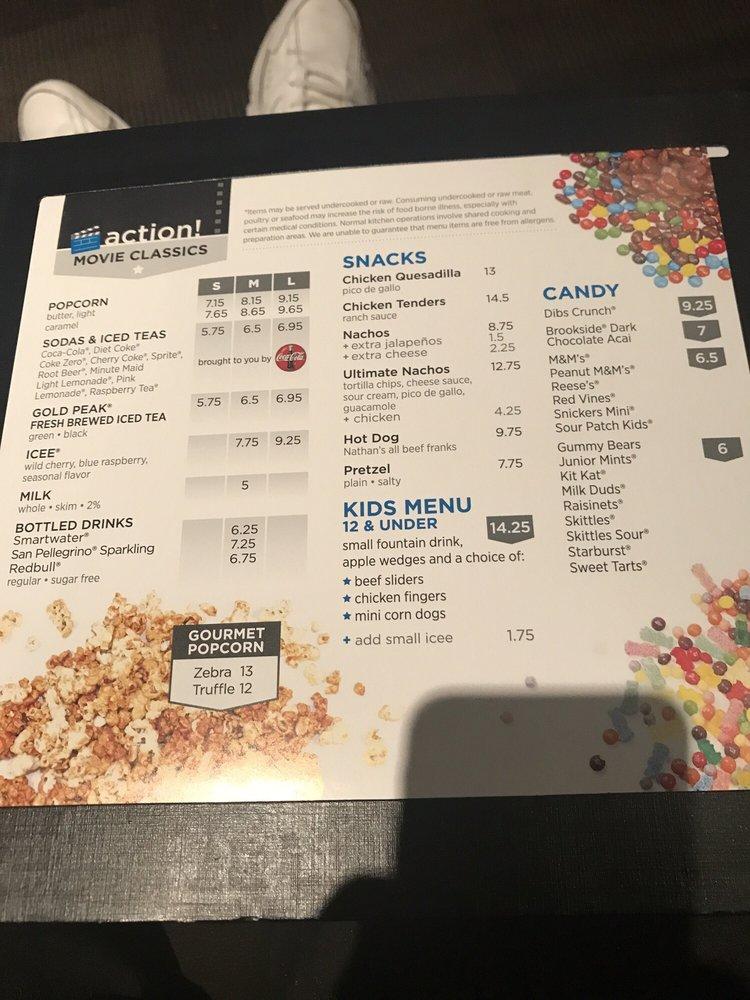 Menu at Cinépolis Luxury Cinemas pub & bar, Westlake Village
