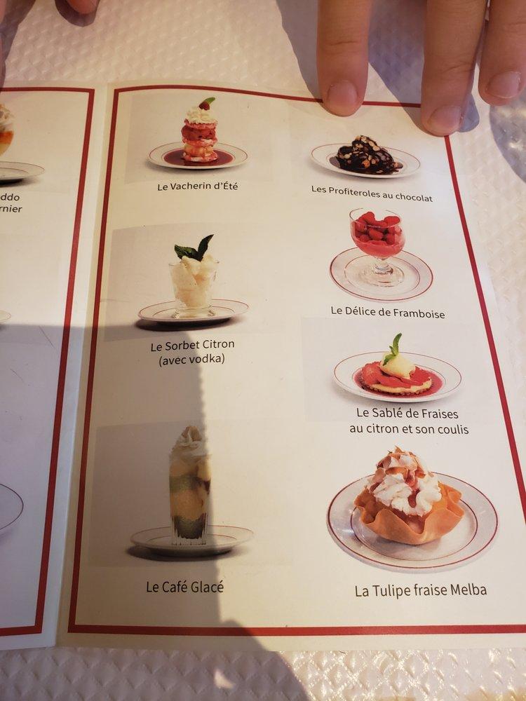 Menu at Le Relais de l'Entrecôte, Geneva, Rue Pierre-Fatio 6
