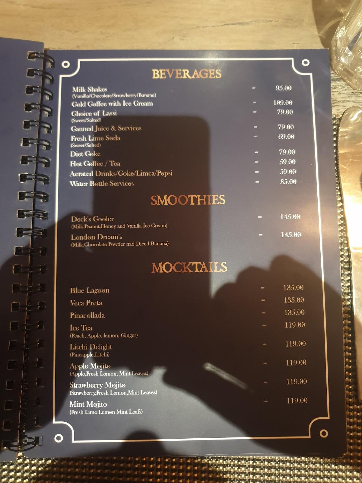 Menu at Maples, Ambala