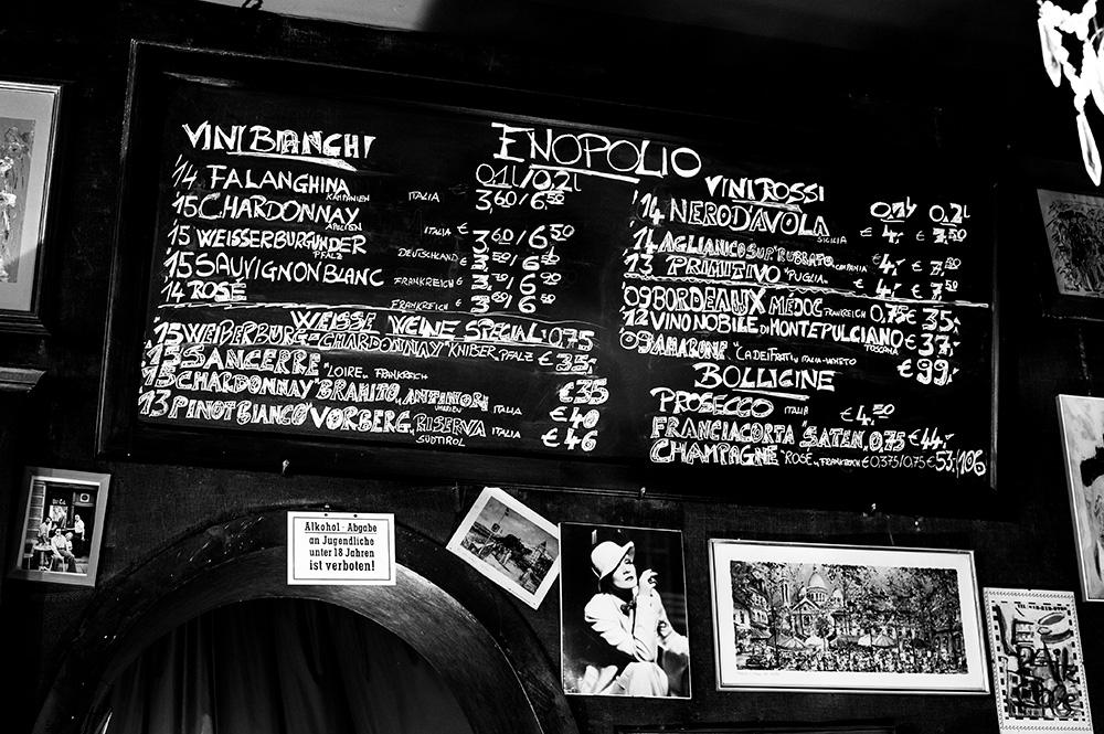 Menu at Petit Cafe, Munich, Marienstraße 2