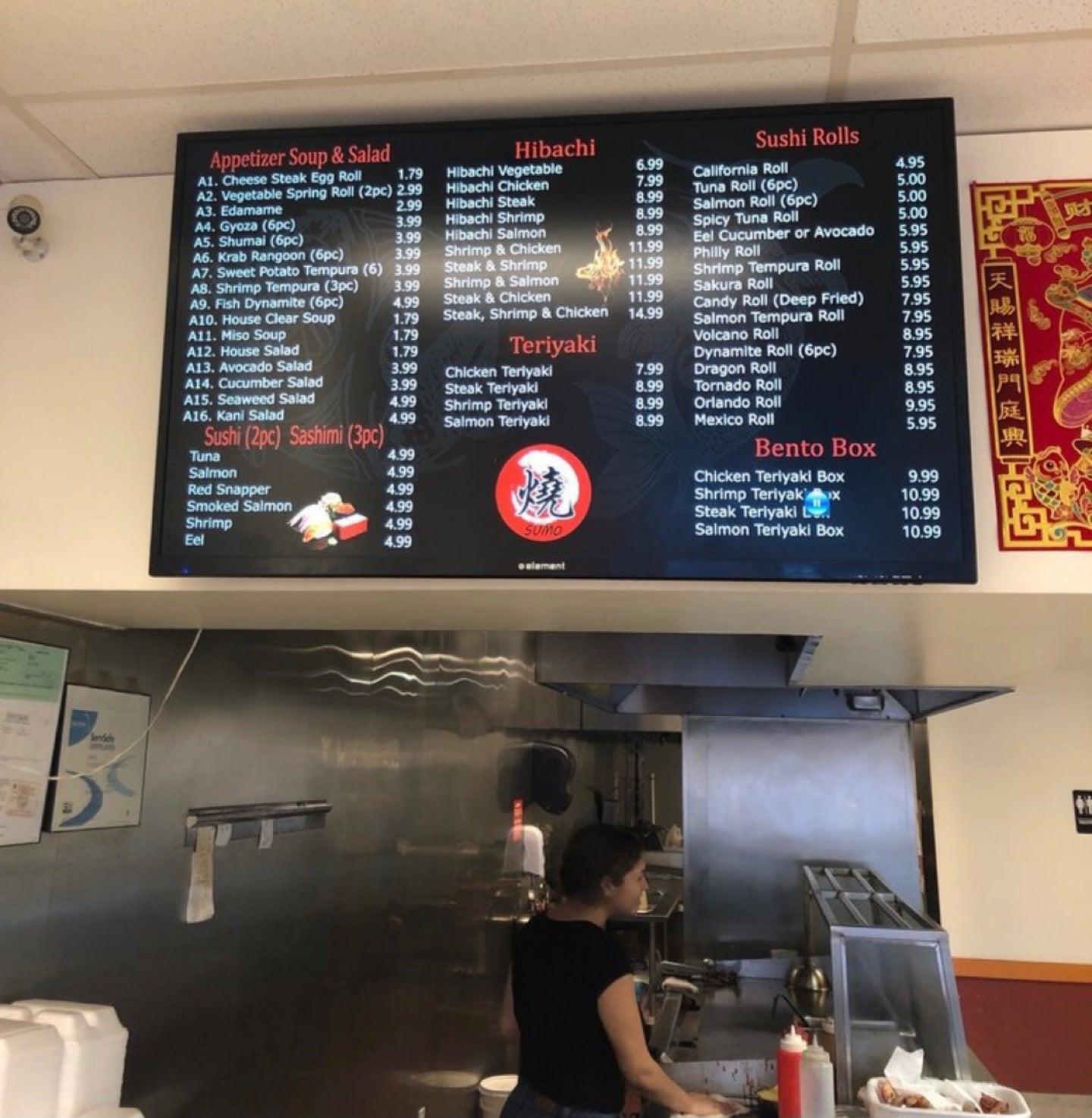 Carta del restaurante Sumo Teppanyaki Express, Haines City