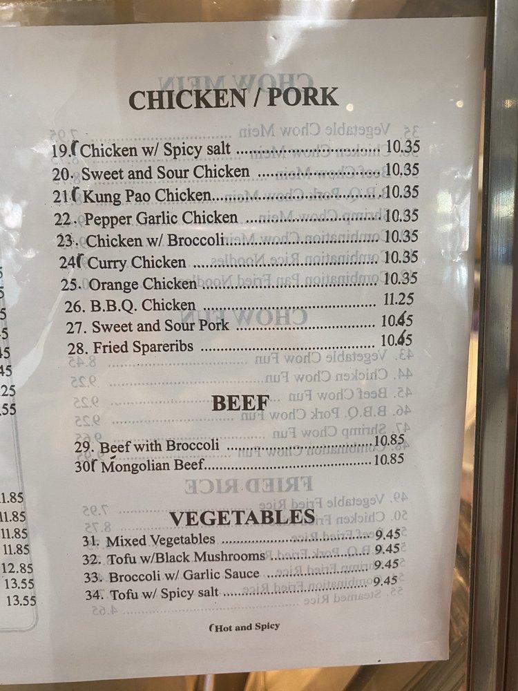 Menu at Combo Express restaurant, Vallejo