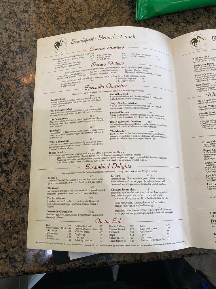 Menu at The Egg Cafe & Eatery, Tallahassee, Austin Davis Ave
