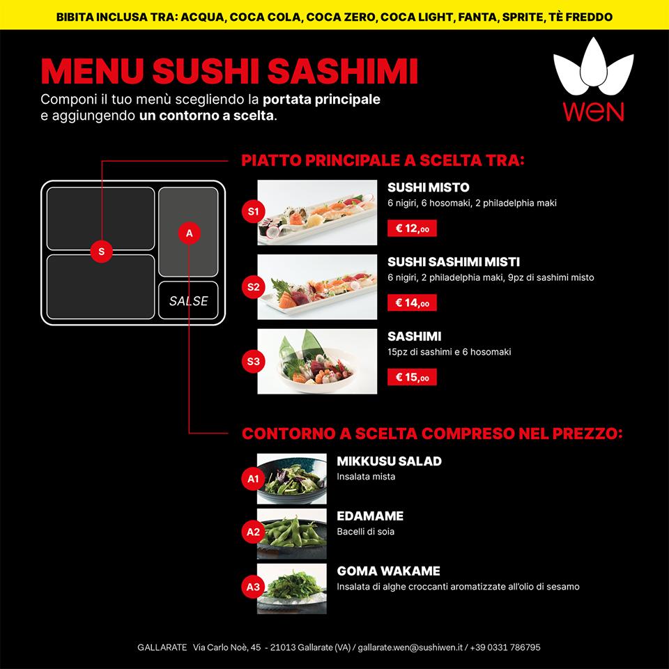 Menu da WEN ristorante, Gallarate