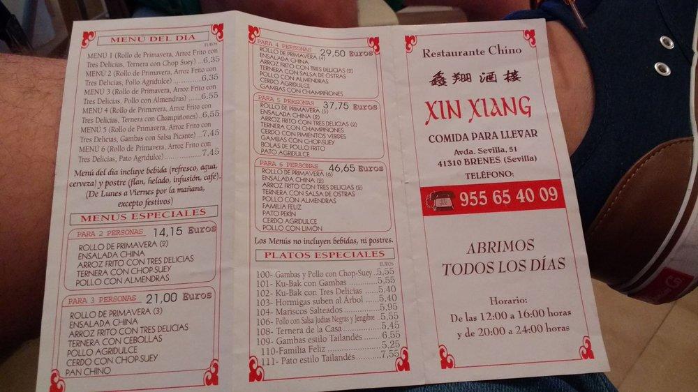 Carta de Restaurante Xin Xiang 鑫翔酒楼, Brenes
