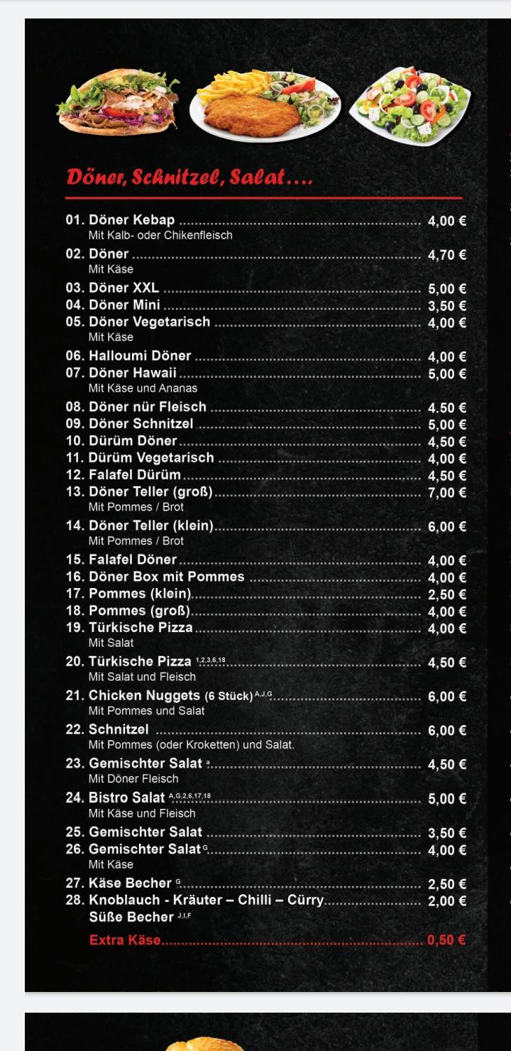 Speisekarte von Café Bistro Ömer bey restaurant, Witten