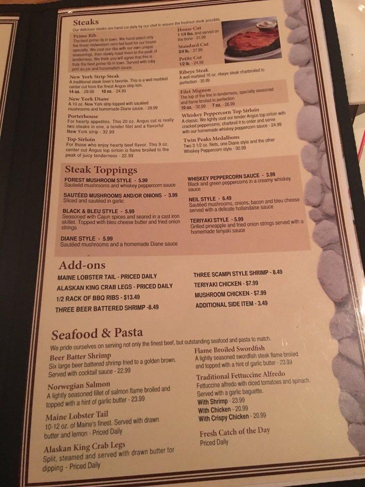Menu at Hungry Hunter Steakhouse, Bakersfield