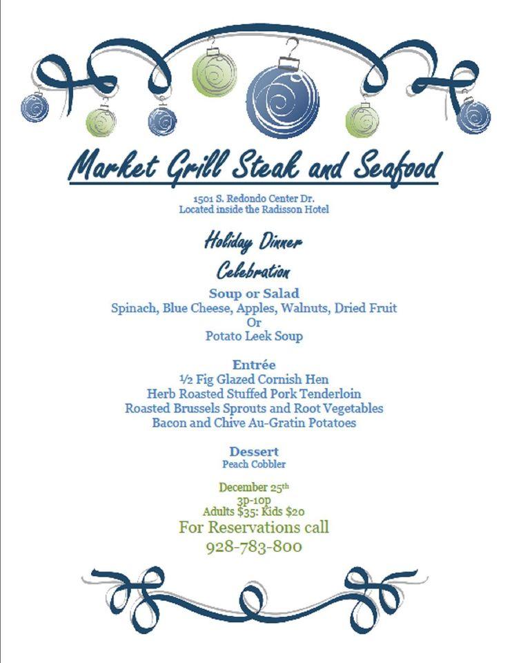 Menu at Market Grill Steak & Seafood steakhouse, Yuma
