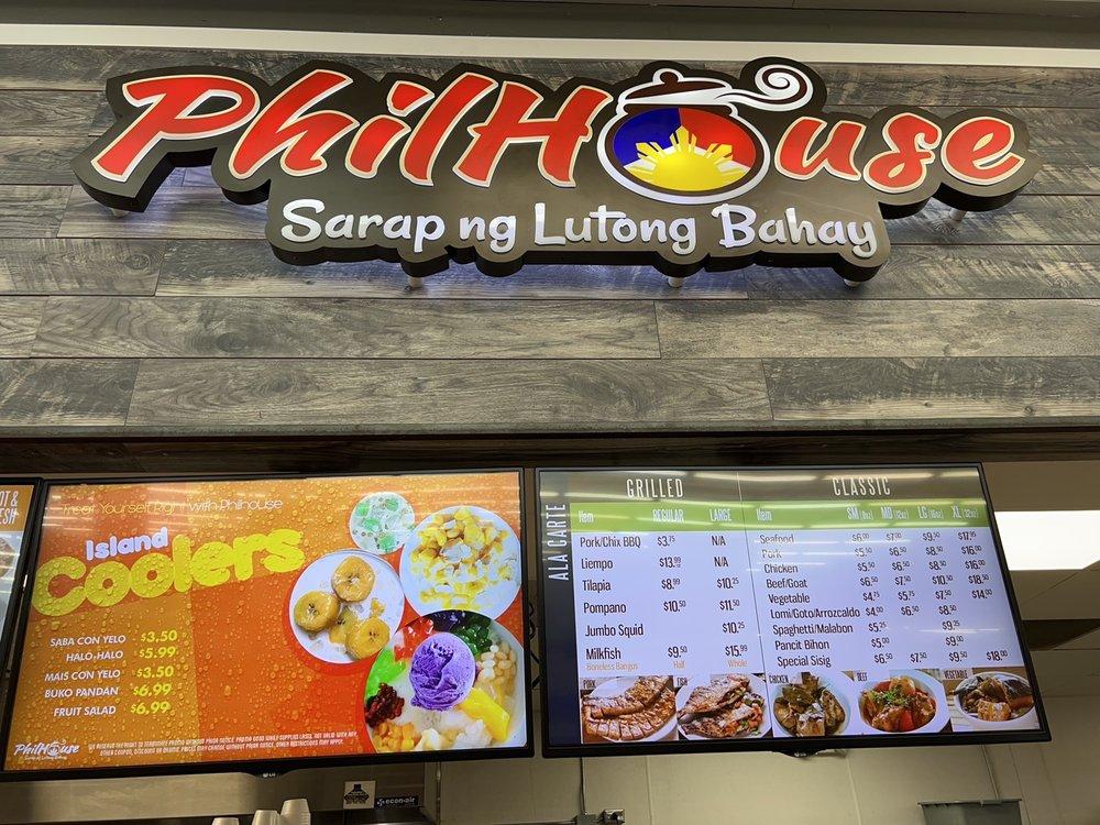 Menu at PhilHouse restaurant, National City