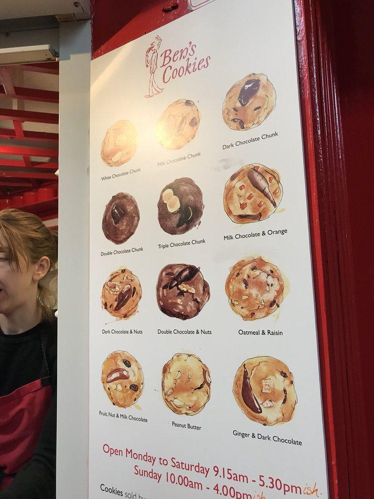 Menu at Ben's Cookies desserts, Oxford