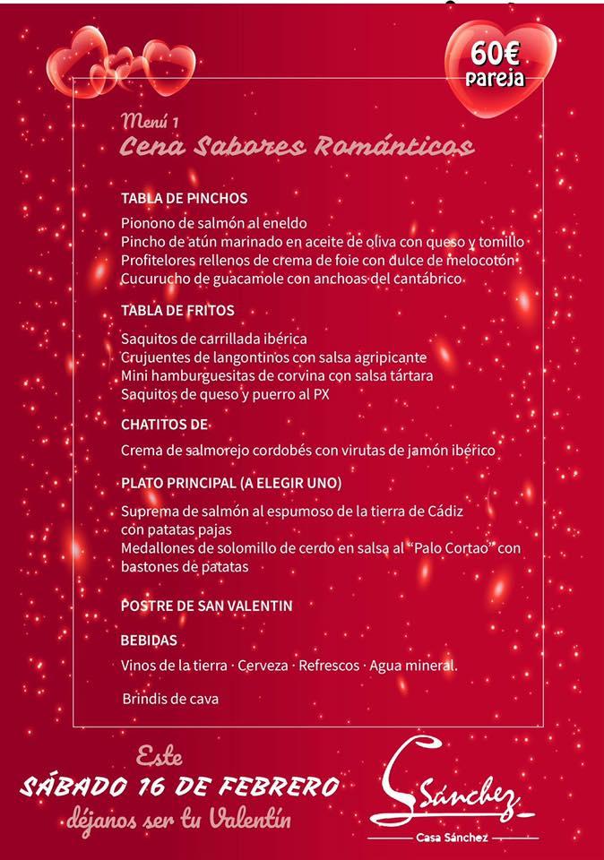 Carta del restaurante Casa Sanchez, Jerez del la Frontera