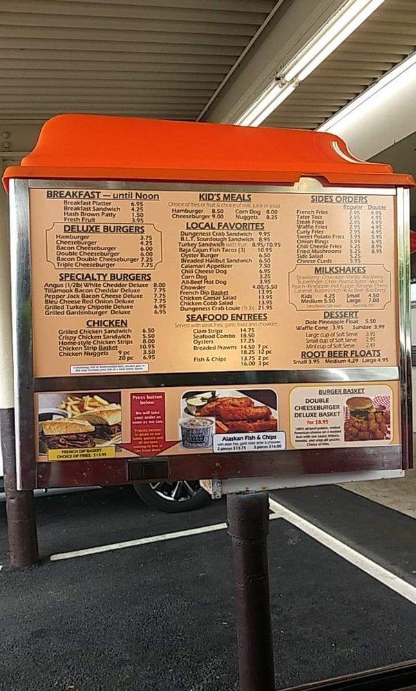 Menu at Fidalgo Drive-In fast food, Anacortes