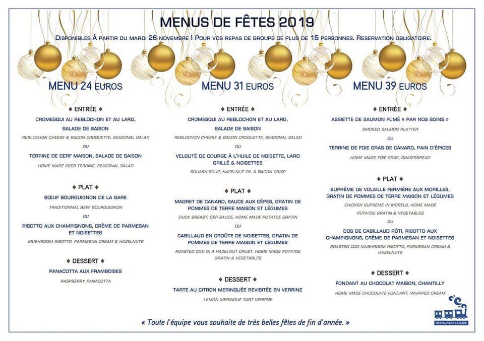Menu at Restaurant La Gare, Gex