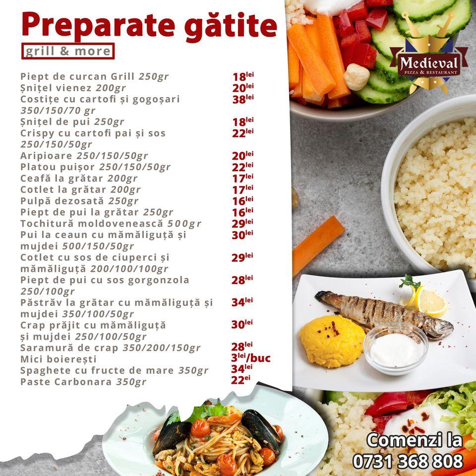 Menu at Restaurant Medieval, Roman