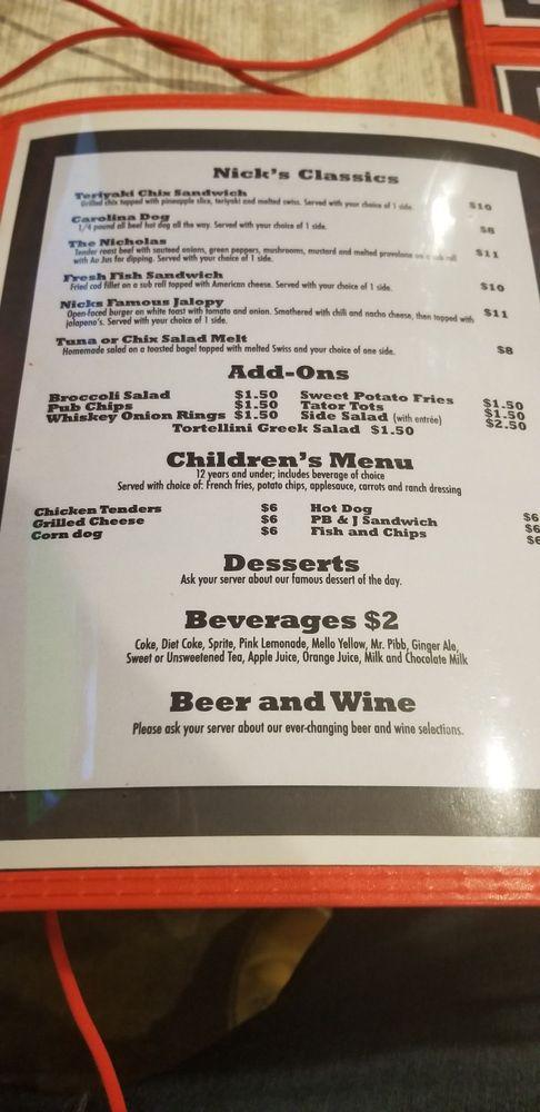Menu at Highlanders Grill And Tavern pub & bar, Banner Elk