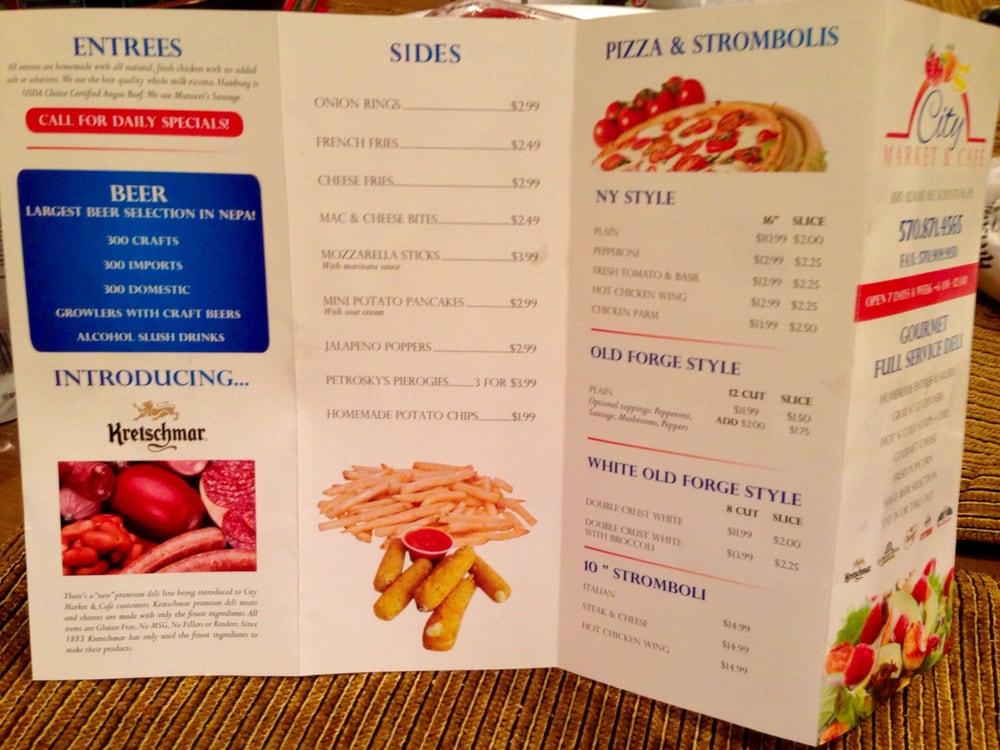 Menu at City Market & Cafe, Scranton