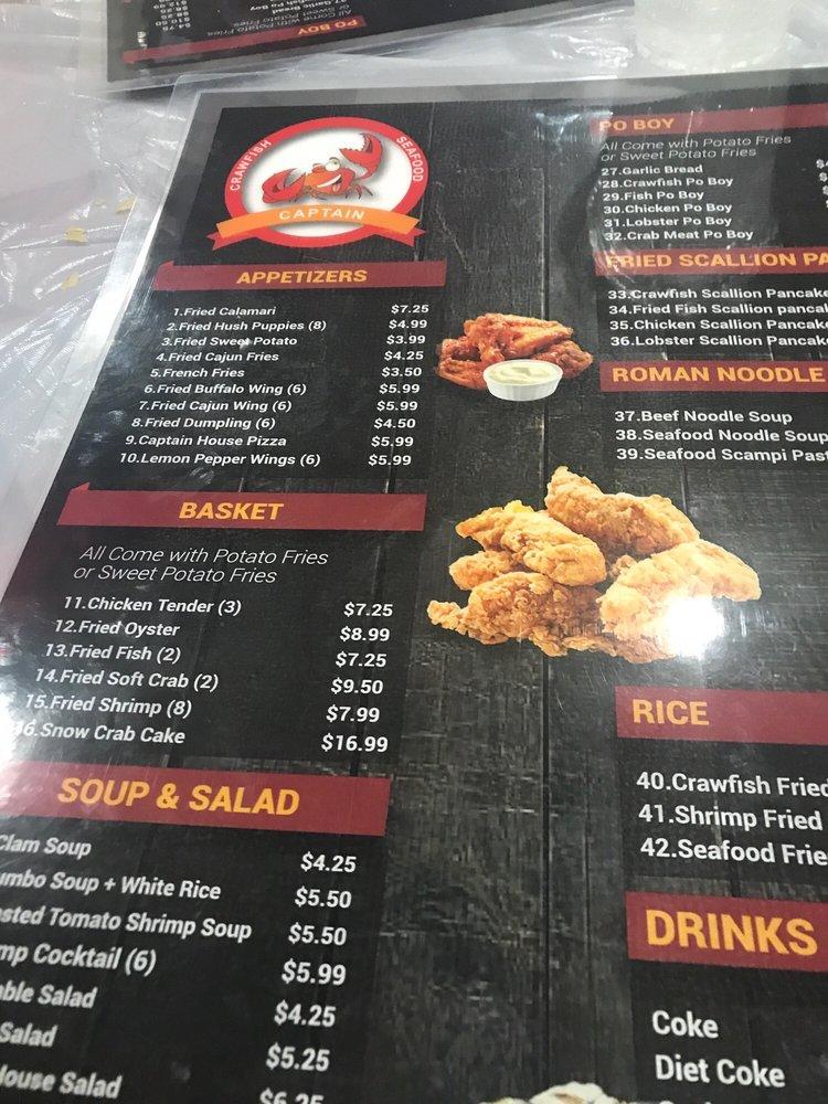 Menu at Captain Crawfish pub & bar, Humble