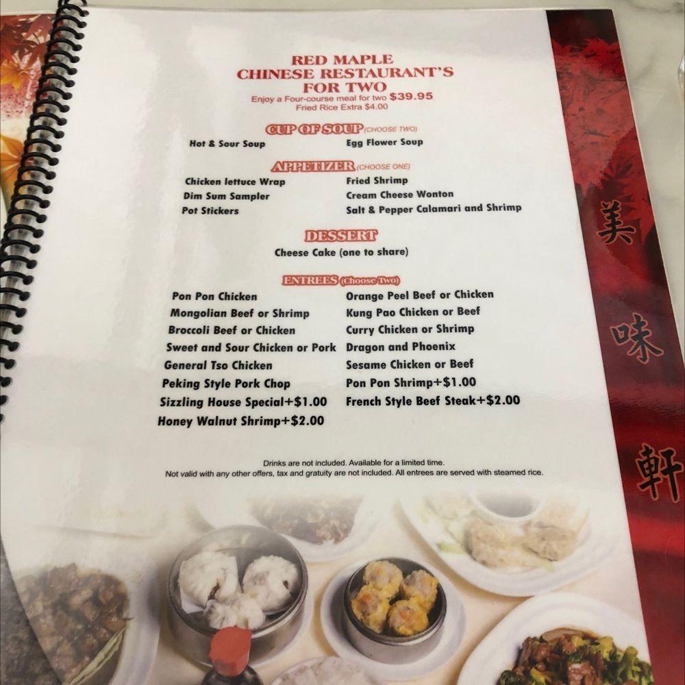 Menu at Red Maple Chinese Restaurant, Taylorsville
