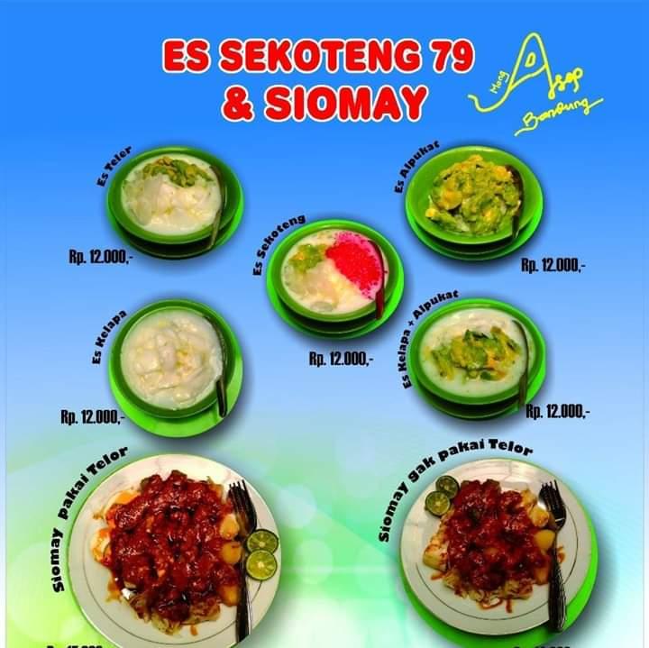 Menu at Es Sekoteng 79 & Siomay Mang Asep Bandung restaurant, East Jakarta