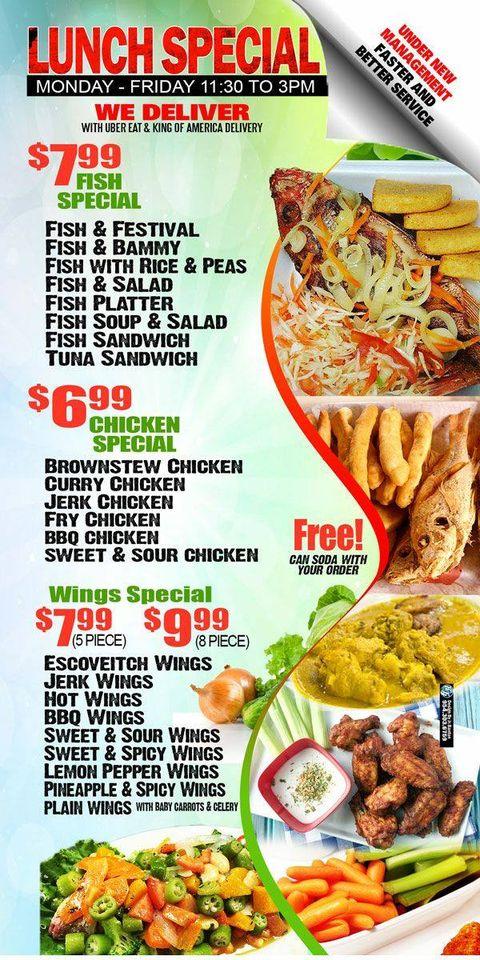 Menu at Fins & Things Caribbean Seafood Bar & Grill, Sunrise
