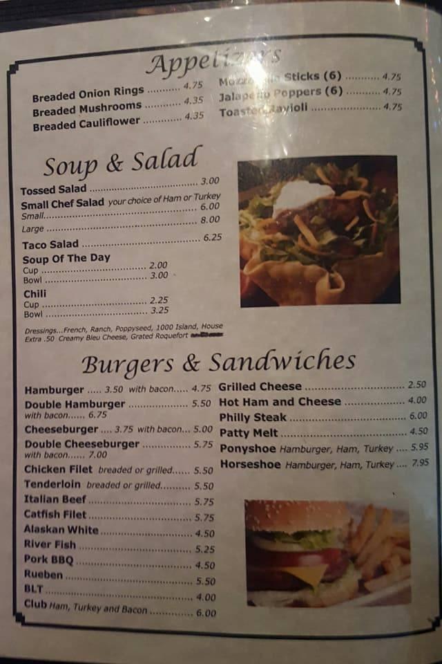 Menu at Lumpy's pub & bar, Gillespie