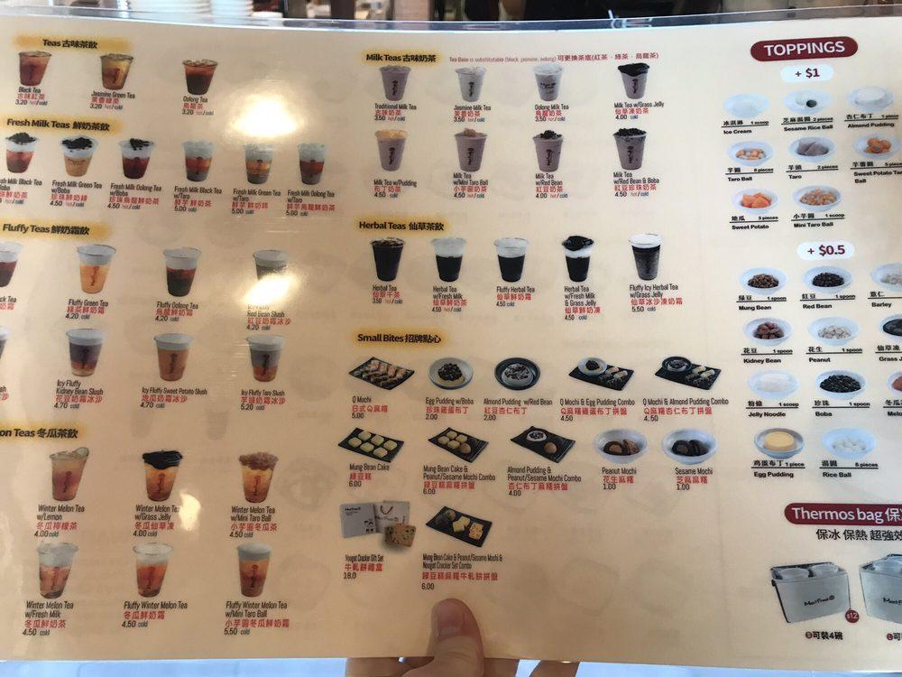 Menu at Meet Fresh desserts, Atlanta