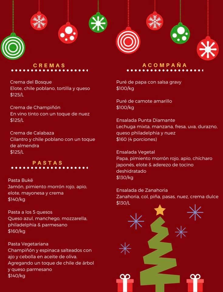 Menu at El Gran Buke, Cuernavaca