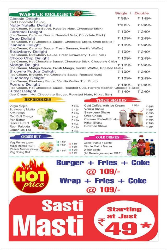 Menu at Fastfood, Sonipat