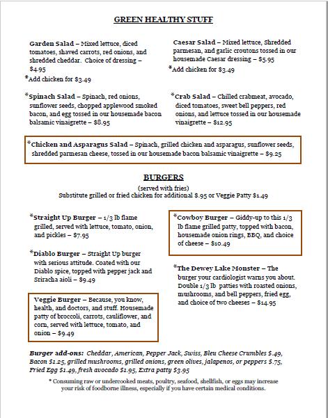 Menu at Round Oak Revisited & Philo's Pub, Dowagiac