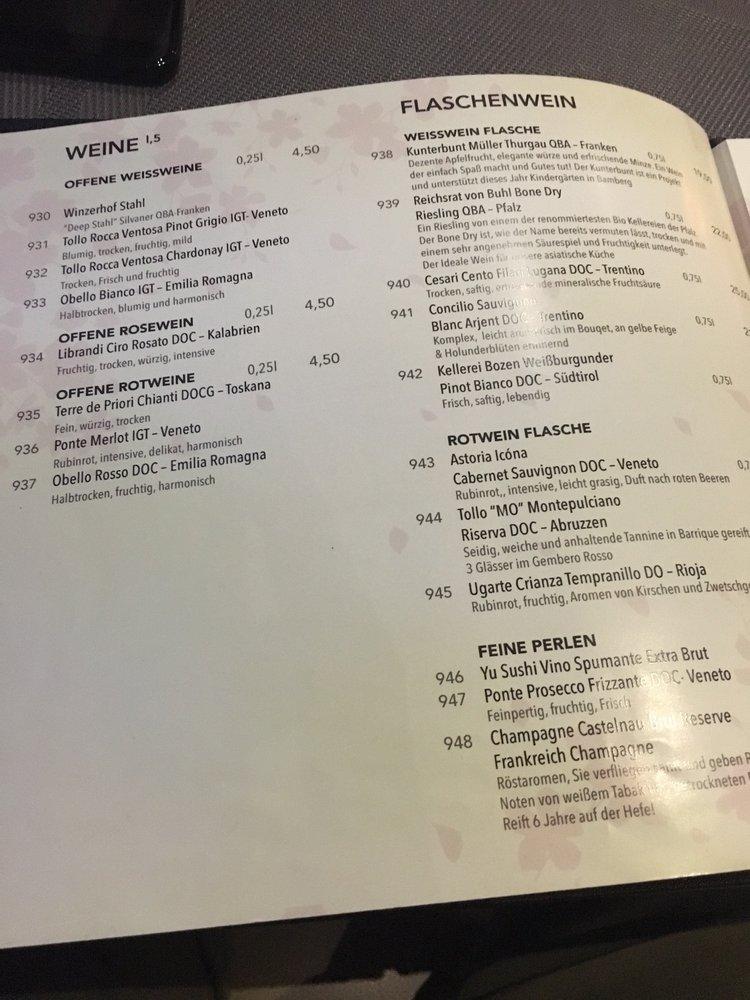 Menu at Cocoon pub & bar, Bamberg, Luitpold Strasse 55