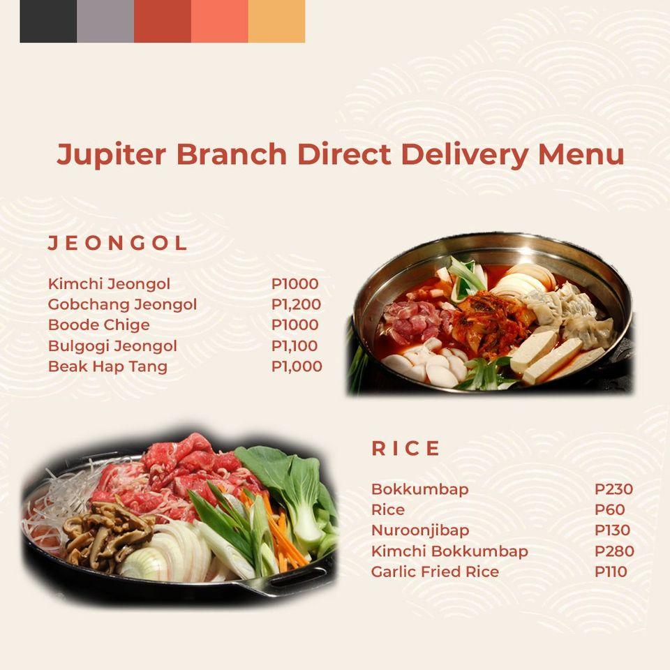 Menu at Kaya Korean Restaurant- Jupiter, Makati, 62 Jupiter
