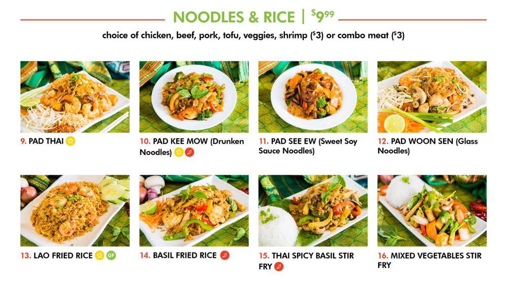 Menu at Sabaidee Lao and Thai Street Food - Rowlett restaurant, Rowlett