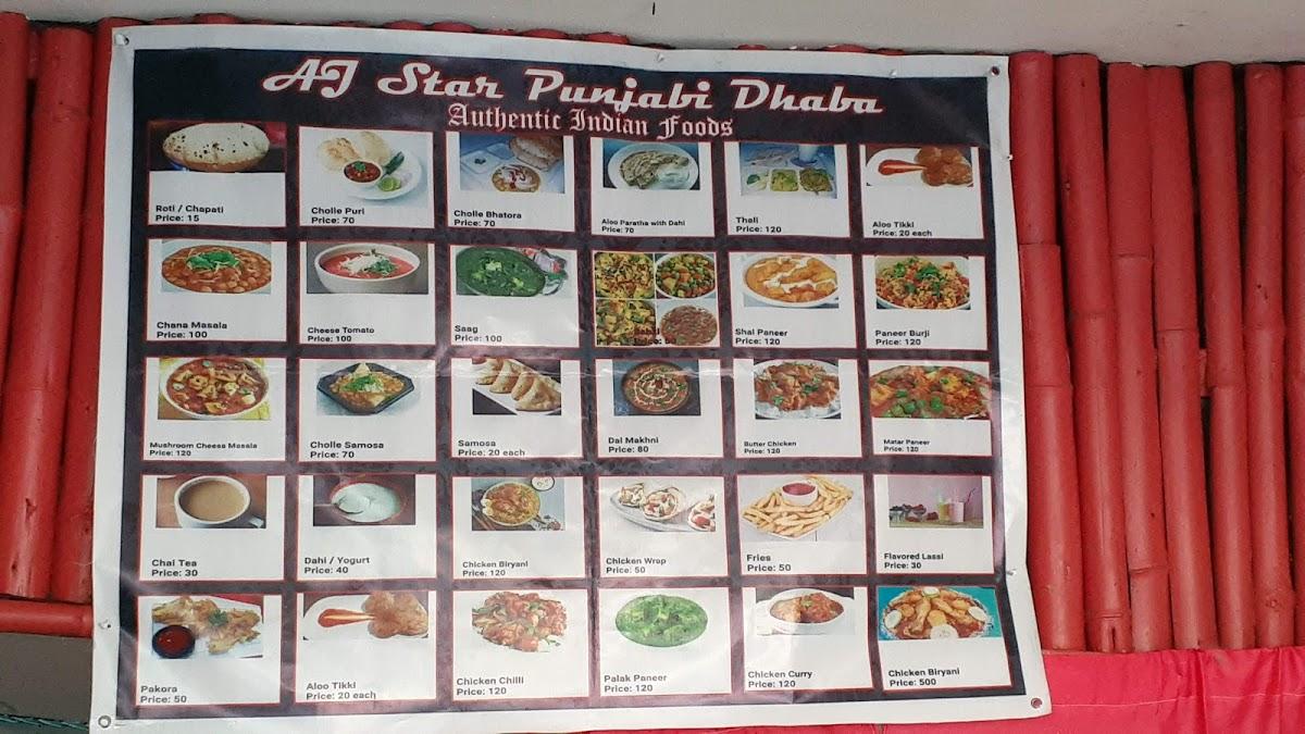 Menu at STAR PUNJABI DHABA restaurant, Angono