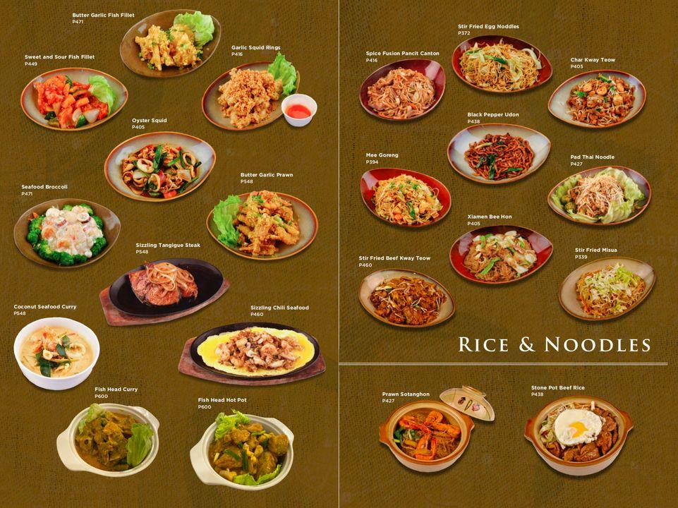 Menu at Spice Fusion restaurant, Cebu City, 8W79+396
