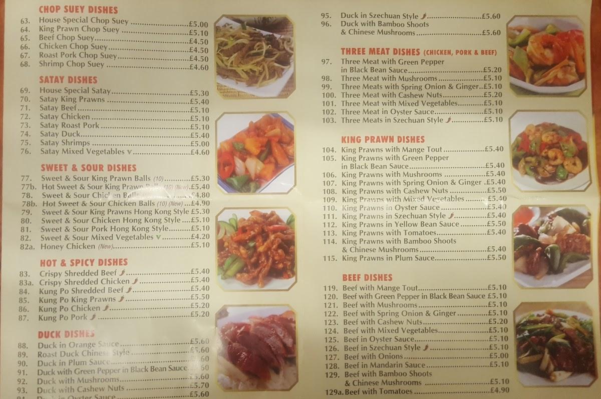 Menu at China Express restaurant, Dorchester