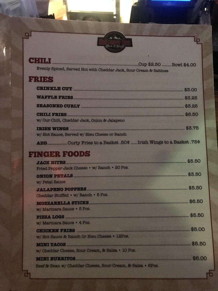 Menu at Halfway Inn pub & bar, Olean