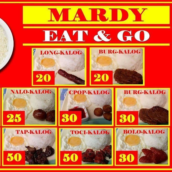 Menu at Mardy eat and go restaurant, Rosales